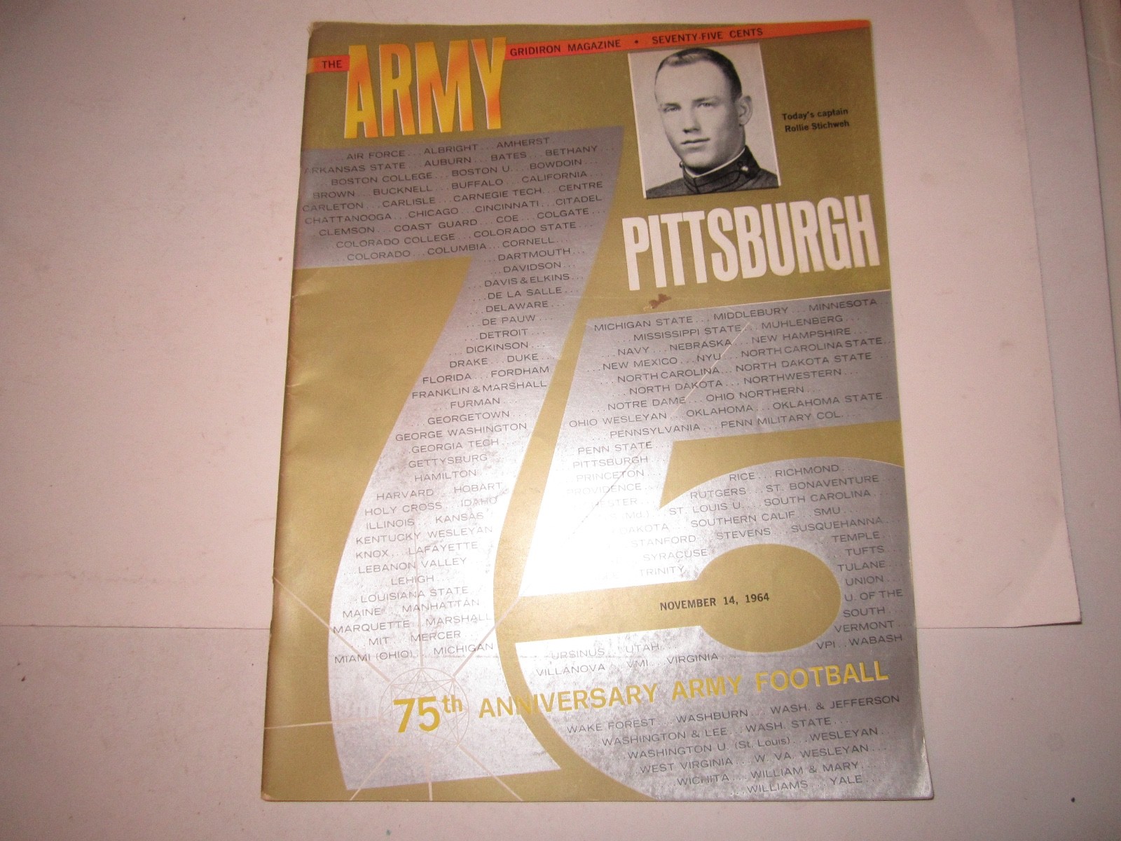 1964 ARMY VS PITTSBURGH COLLEGE FOOTBALL PROGRAM - TUB RH-4 | eBay
