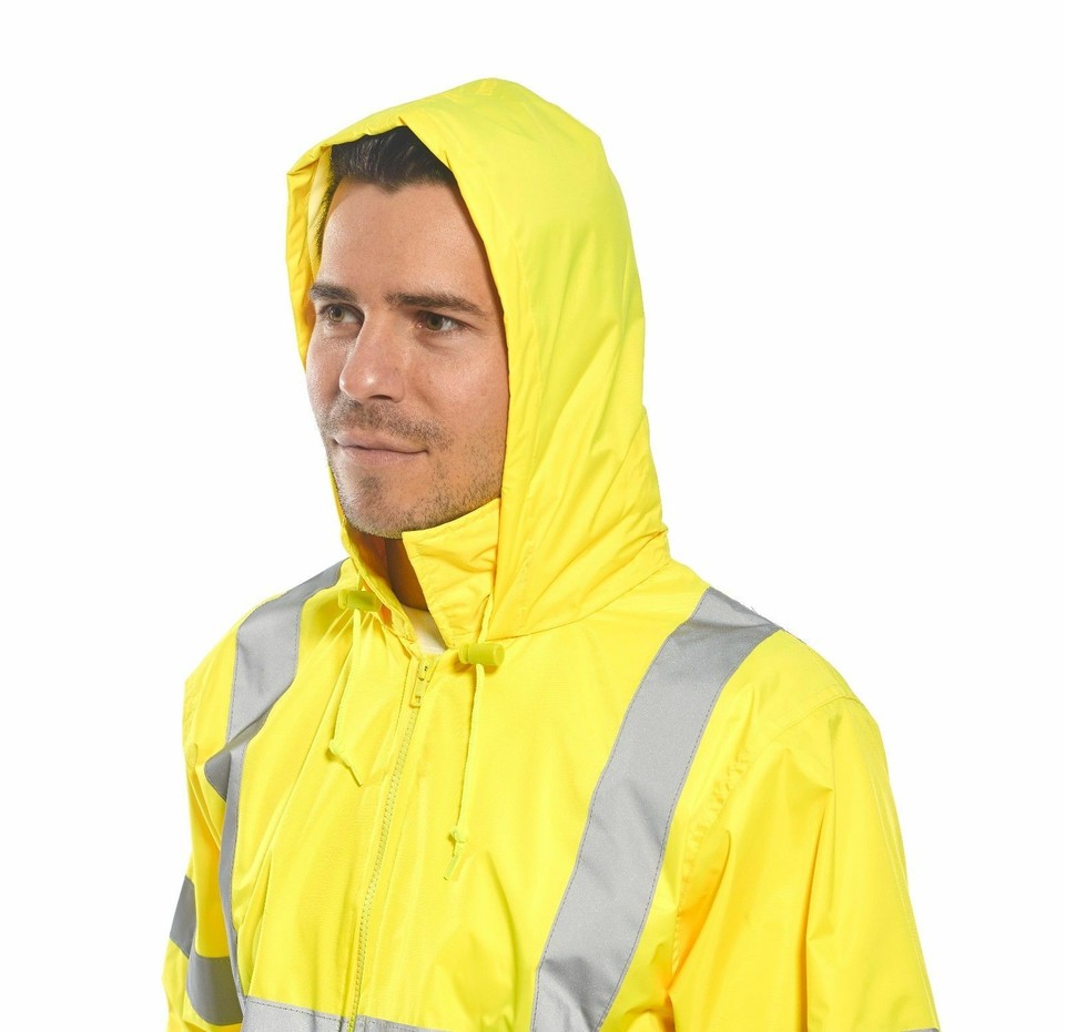 Portwest UH440 Mens Waterproof Hi Vis Rain Jacket Reflective ...