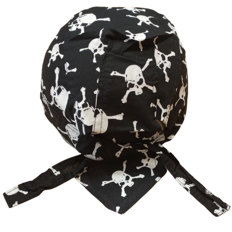 Skull Crossbones Durag Cap Hat Head Wrap Biker Motorcycle Du Do Bandana Dew Rag | eBay