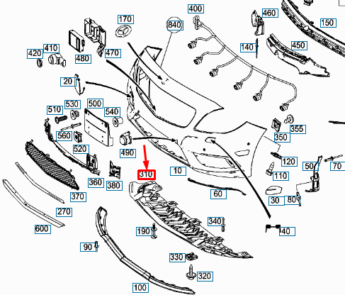 MERCEDES-BENZ CLA C117 Front Bumper Undercover Panel A1178854501 NEW | eBay
