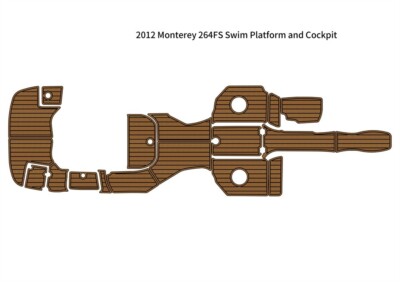 2012 Monterey 264FS Swim Platform Cockpit Boat EVA Foam Teak Deck ...