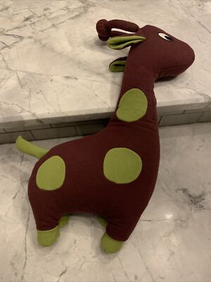 Yogibo Microbead Plush Sensory Giraffe Pillow Stuffed Animal Burgundy ...