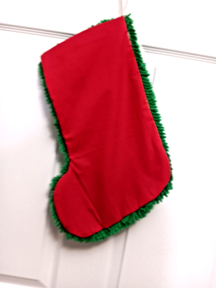 Latch Hook Christmas Stocking Santa Face with Hat Handmade 16 Inches ...