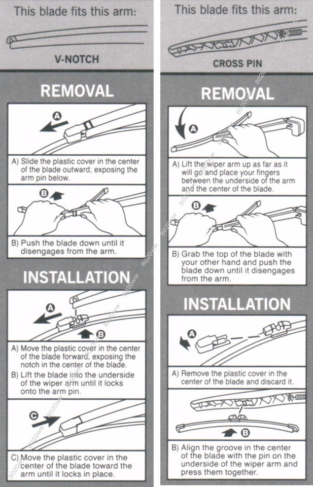 TRICO 13-G 13" Rear Wiper Blade for V-Notch/Cross Pin Special Rear ...