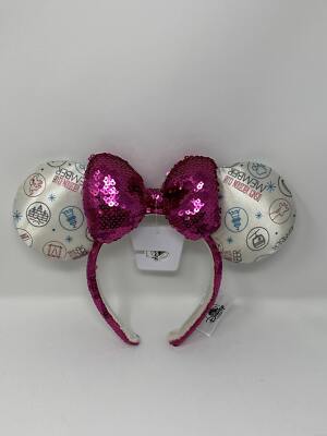 Disney Vacation Club DVC Minnie Sequin Bow Ear Headband | eBay