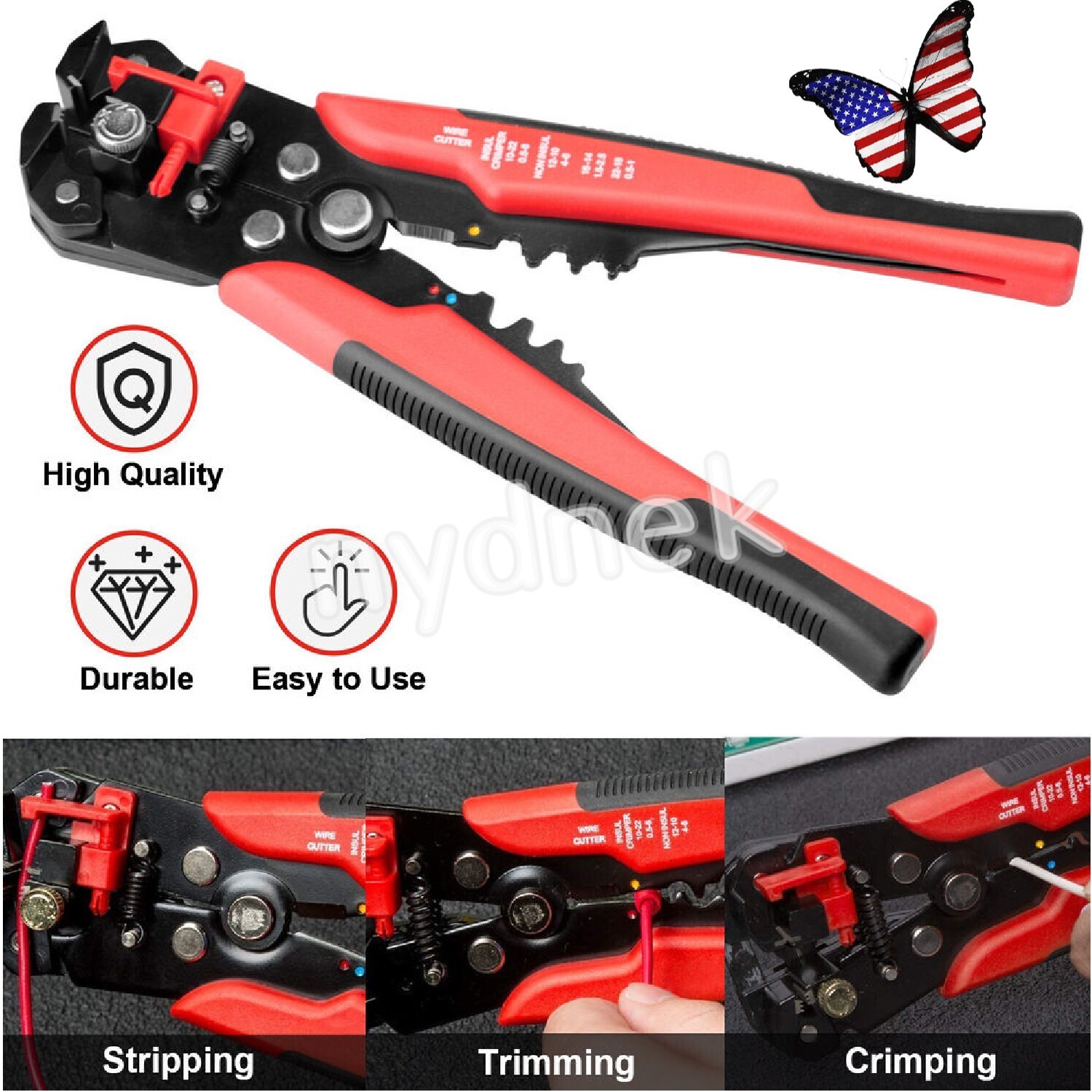 Professional Automatic Wire Striper Cutter Stripper Crimper Pliers ...