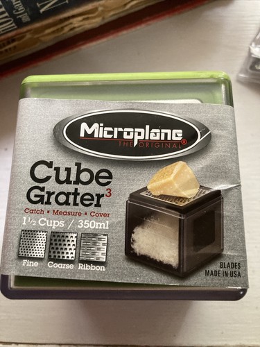 Microplane 3-in-1 Cube Grater with Fine, Ribbon, and Coarase Blades | eBay