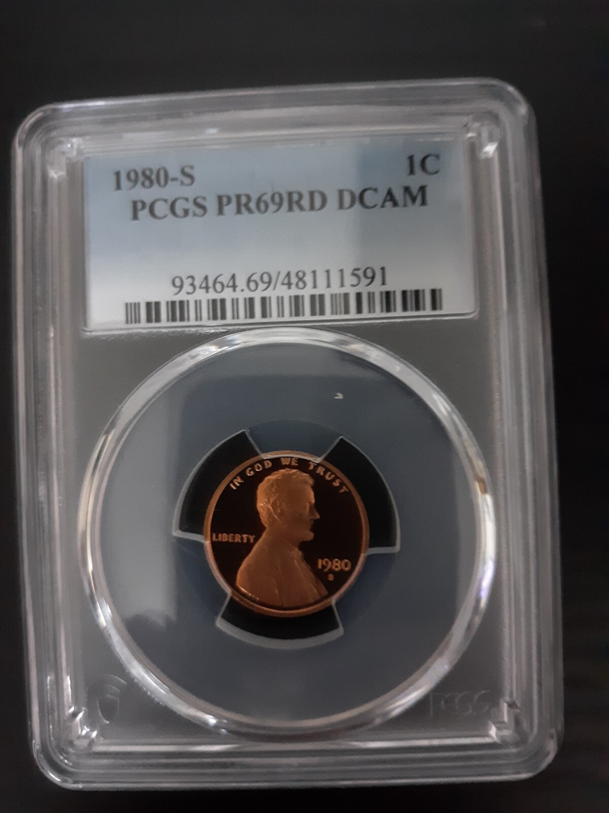 1980-S Lincoln Memorial Cent PR69 RD DCAM PCGS Blue Label#116 low ...