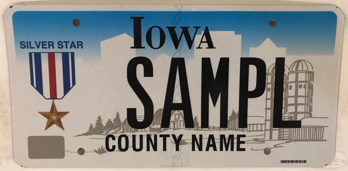 Silver Star License Plate