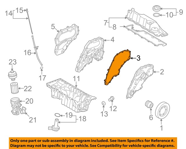 Volvo 30711315 Genuine OEM Factory Original Front Cover Gasket for sale ...
