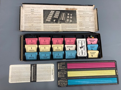 Vintage 1958 Blue Chip Game of the Stock Market Wall St Board Game ...