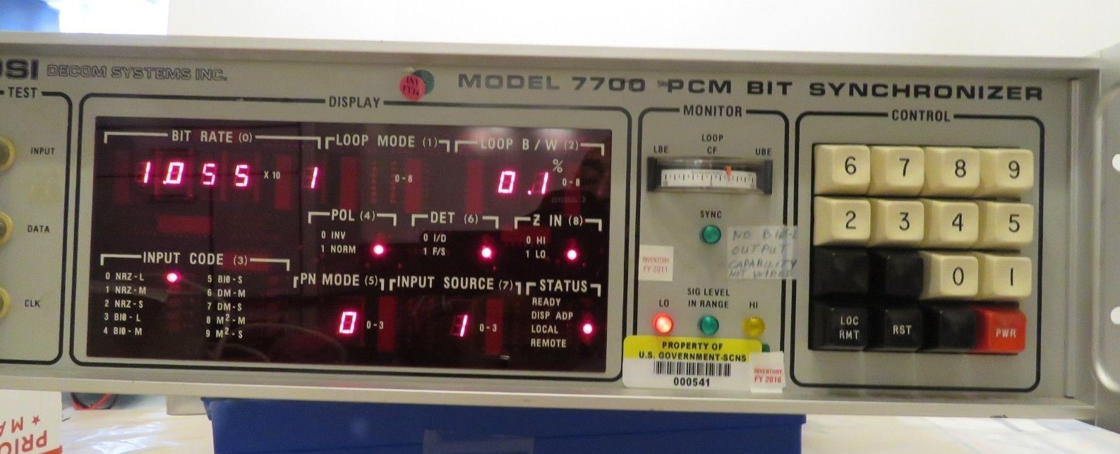 DSI DECOM SYSTEM INC, Model 7700 PCM BIT SYNCHRONIZER | eBay