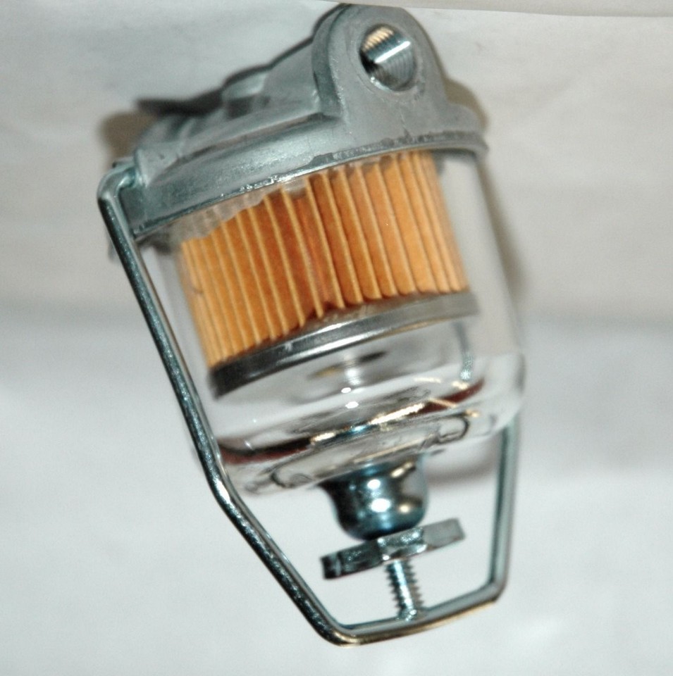 AC GF48 GLASS BOWL FUEL FILTER ASSEMBLY W/ELEMENT 1955-64 CHEVY ...