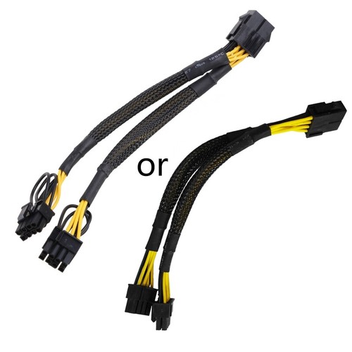 8Pin PCIe Splitter Power Cable PCI-e 8Pin Female to Dual 8 (6+2)Pin ...