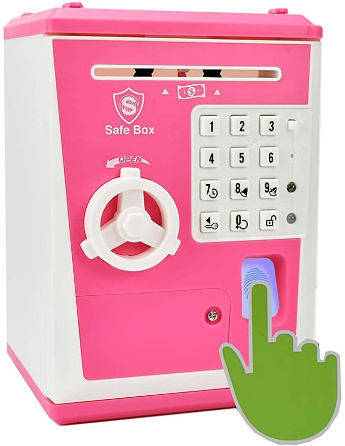 Mini ATM Savings Bank, Electronic Voice Piggy Bank, Kids Safe Box | eBay