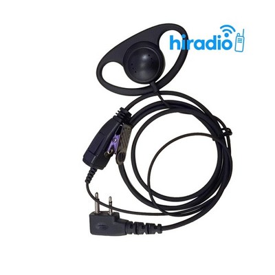 D-Shape PTT Earhook Headset for Icom F4000 F4003 Covert Security Radio ...