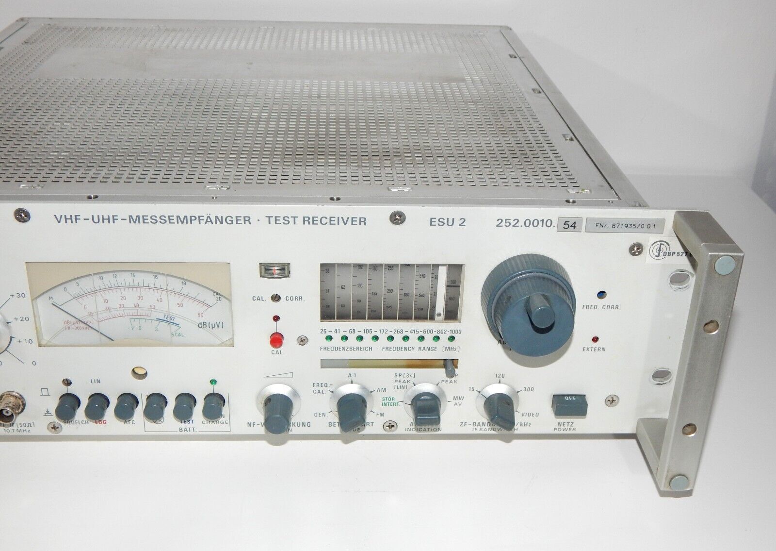 Rohde & Schwarz VHF-UHF test receiver ESU 2 rack mount | eBay