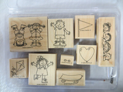 STAMPIN UP Kids at Play stamp set cardmaking scrapbook used Skateboard ...