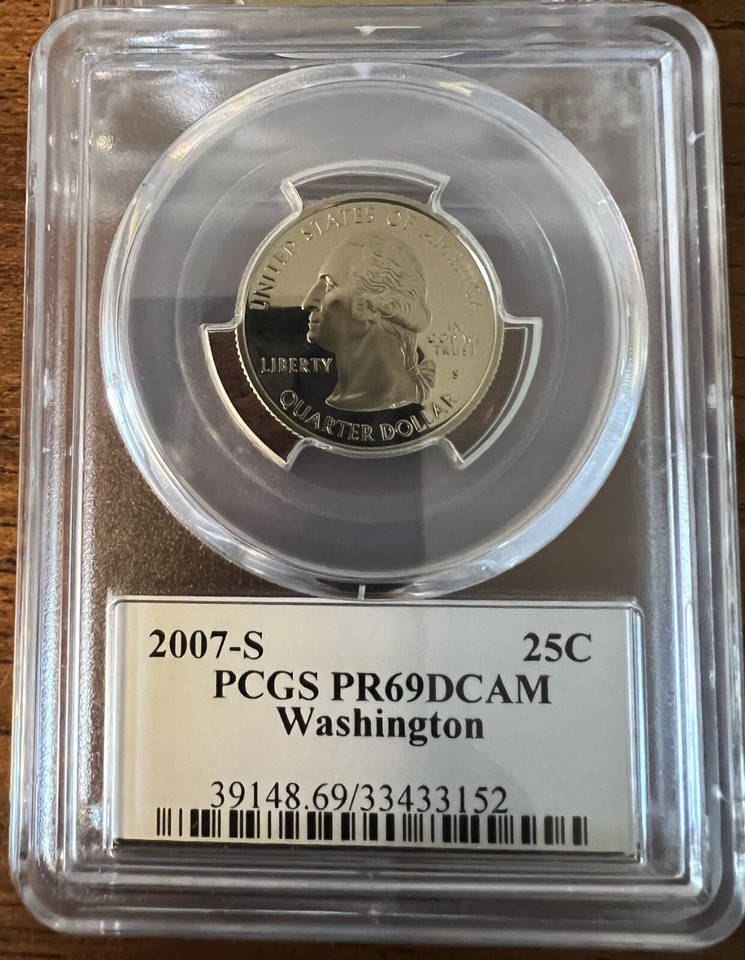 2007 -S WASHINGTON STATE QUARTER PCGS PR69DCAM ACTUAL COIN #G475 | eBay