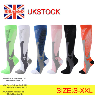 Compression Socks Mens Womens Knee High Elastic Socks For Out Sports 20 ...