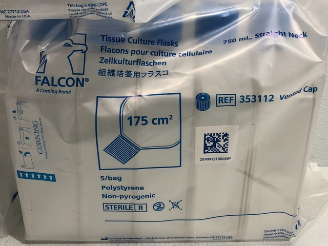 BD 353112 Falcon Tissue Culture Flasks With Vented Cap Sterile (case of ...
