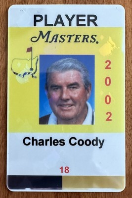 2002 Masters Player Badge Tiger Woods Augusta National Golf Club ...