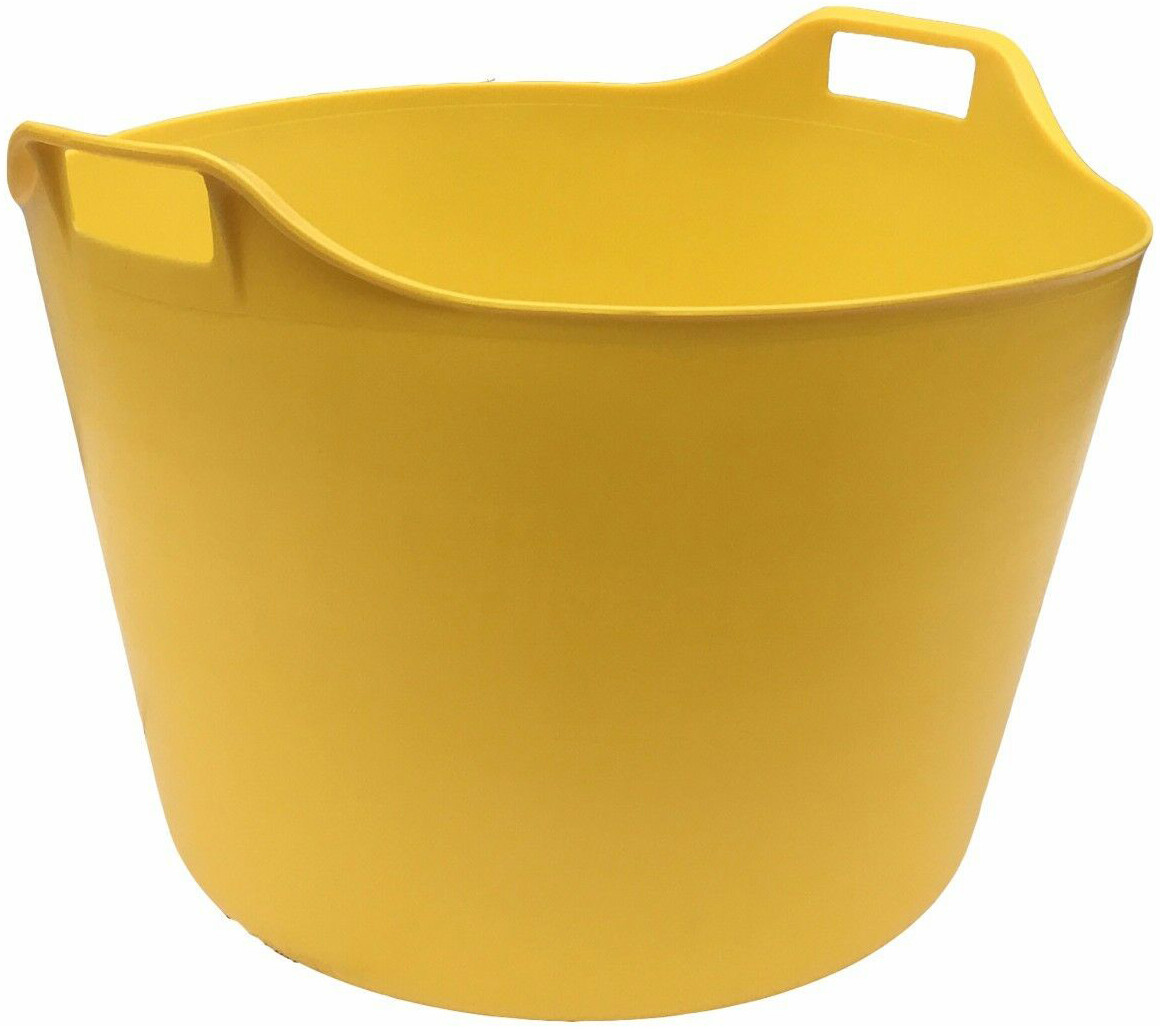 50L Dustbins Kitchen Garden 20L 40L 75L Flexi Storage Tubs - Yellow ...