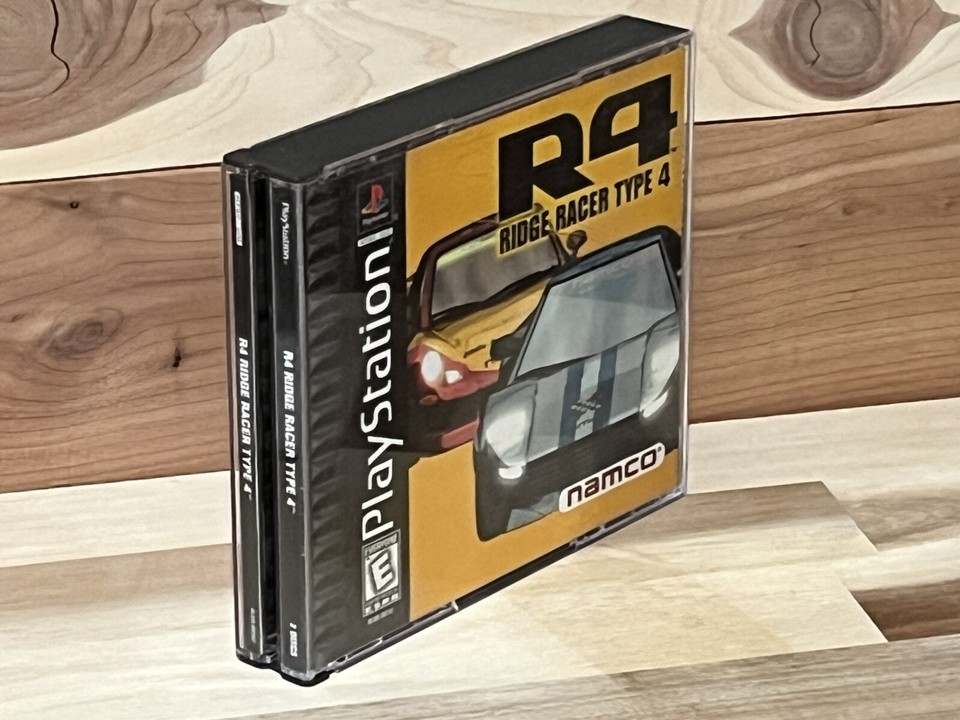 PS1 Playstation 1 R4 Ridge Racer Type 4 Black Label 2-discs + Case (No ...