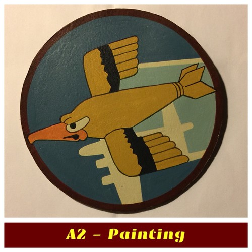 WW2 91st Bomb Group Hand Painted Leather Patch | eBay