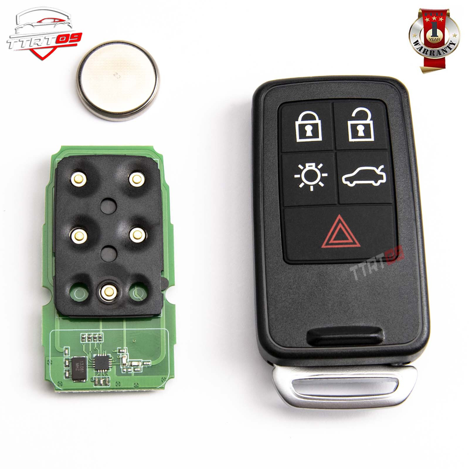 TÉLÉCOMMANDE CLÉ POUR VOLVO V40 S60 V60 XC60 V70 XC70 S80 433Mhz ID46 ...