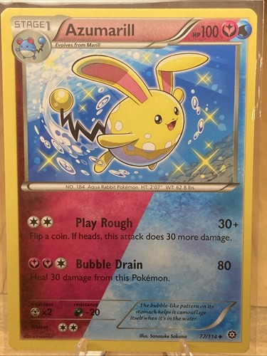 Pokémon TCG Azumarill Steam Siege 77/114 Regular Uncommon | eBay