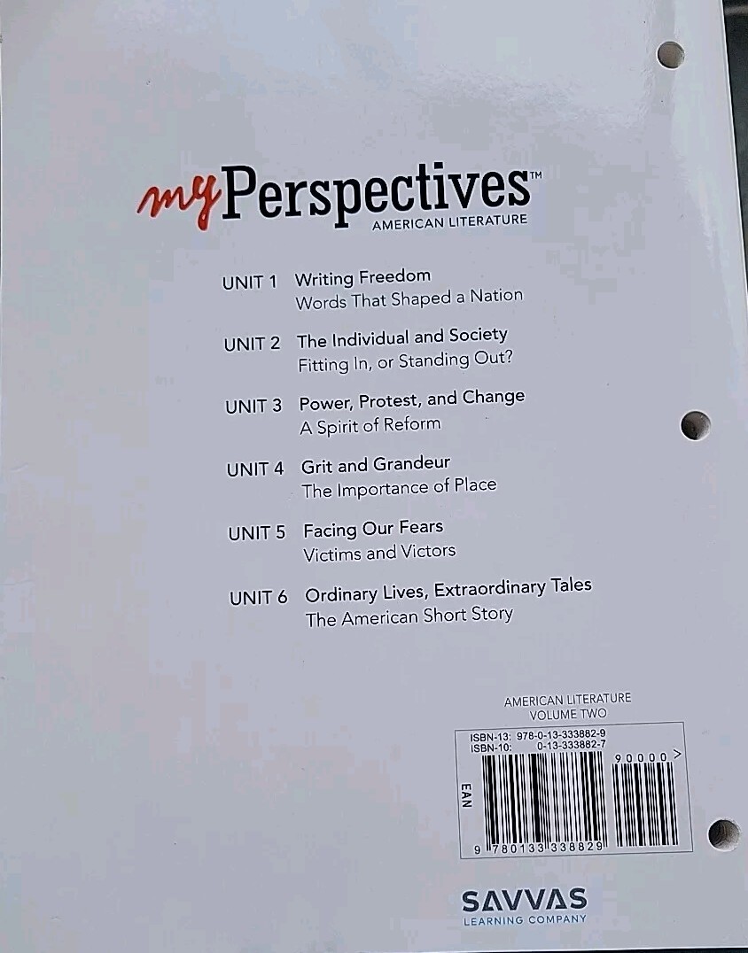 Myperspectives English Language Arts 2017 Student Edition Grade 11 Volume 2 by Prentice HALL ...
