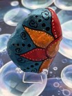 Orange and Red Flower, Painted Rock, Stone Painting, Kindness Rocks | eBay