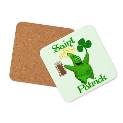 "Saint Patrick" Cork-back coaster Star Ireland Irish Erin March 17 Fan ...