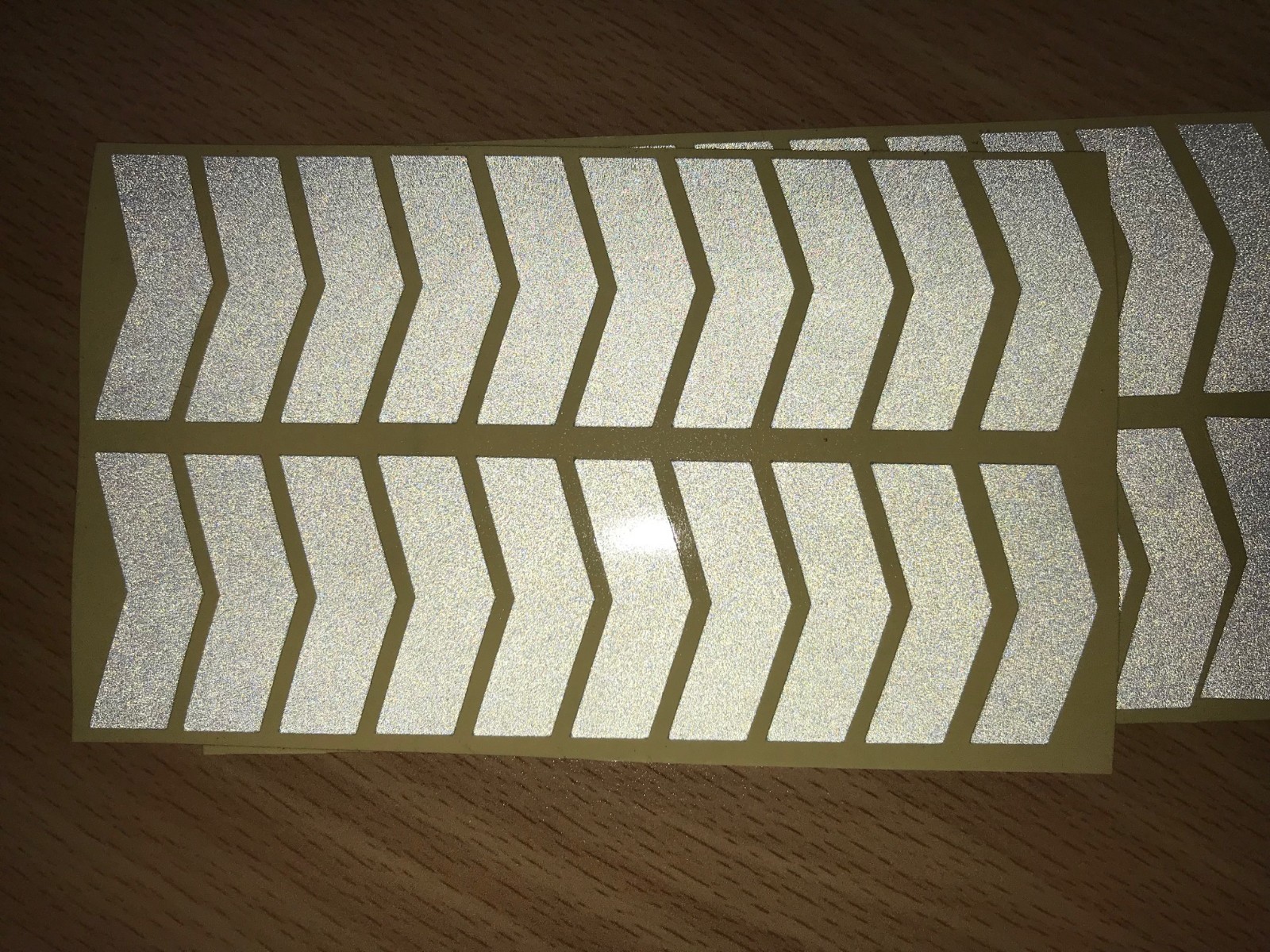 21 MINI CHEVRON STICKER SET REFLECTIVE VINYL HI VIZ CYCLE BIKE ...