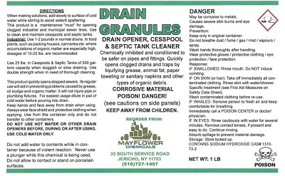 Case of 12 (1lb each) Drain Cleaner Opener Granular 100% Alkaline Sewer ...