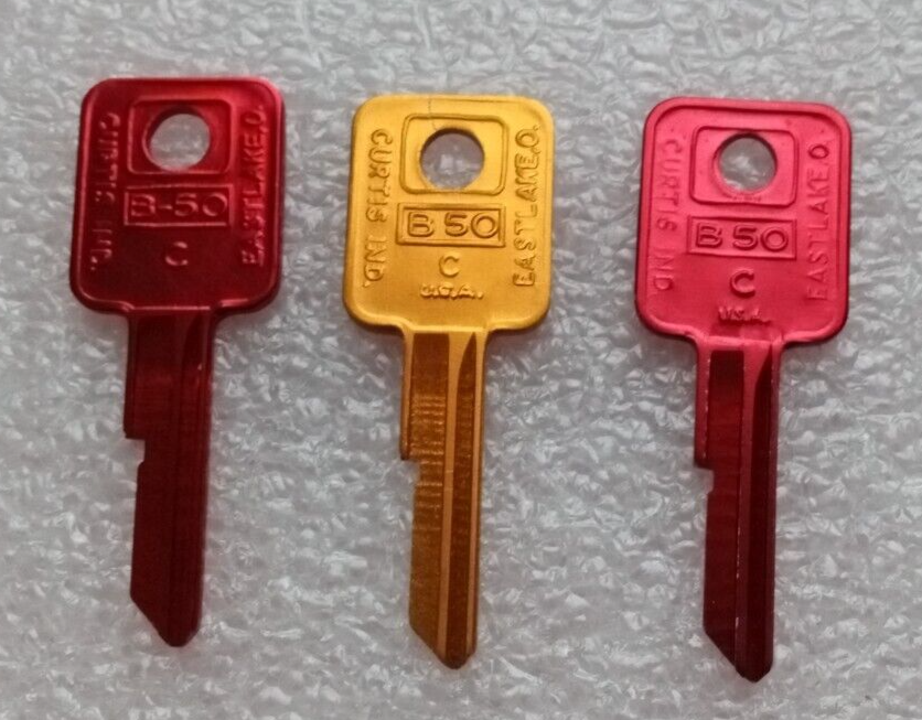 B-50C Aluminum Curtis key blanks VINTAGE KEY BLANKS Set of 3 | eBay