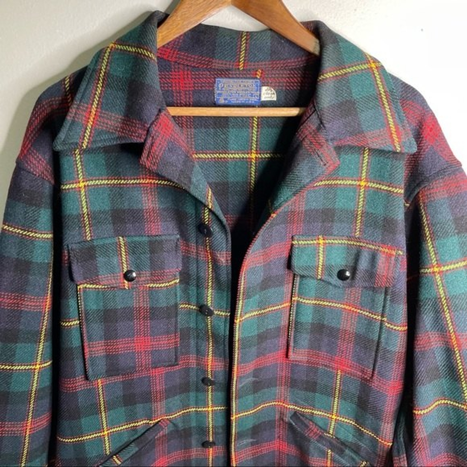 Rare Vintage 1960s Pendleton Wool Unlined Button Clos… - Gem