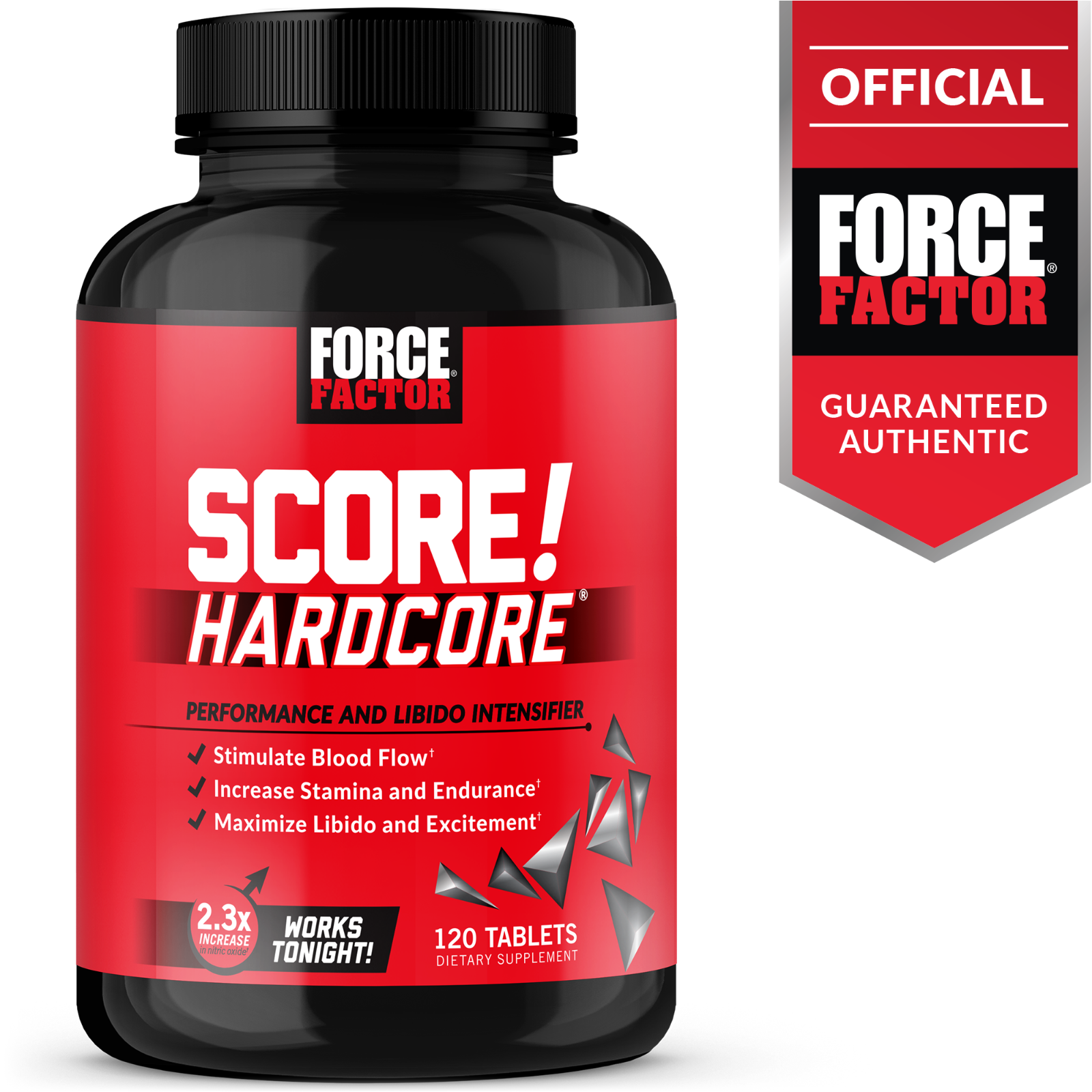 Force Factor SCORE! Hardcore, Male Enhancement Testosterone Booster for ...