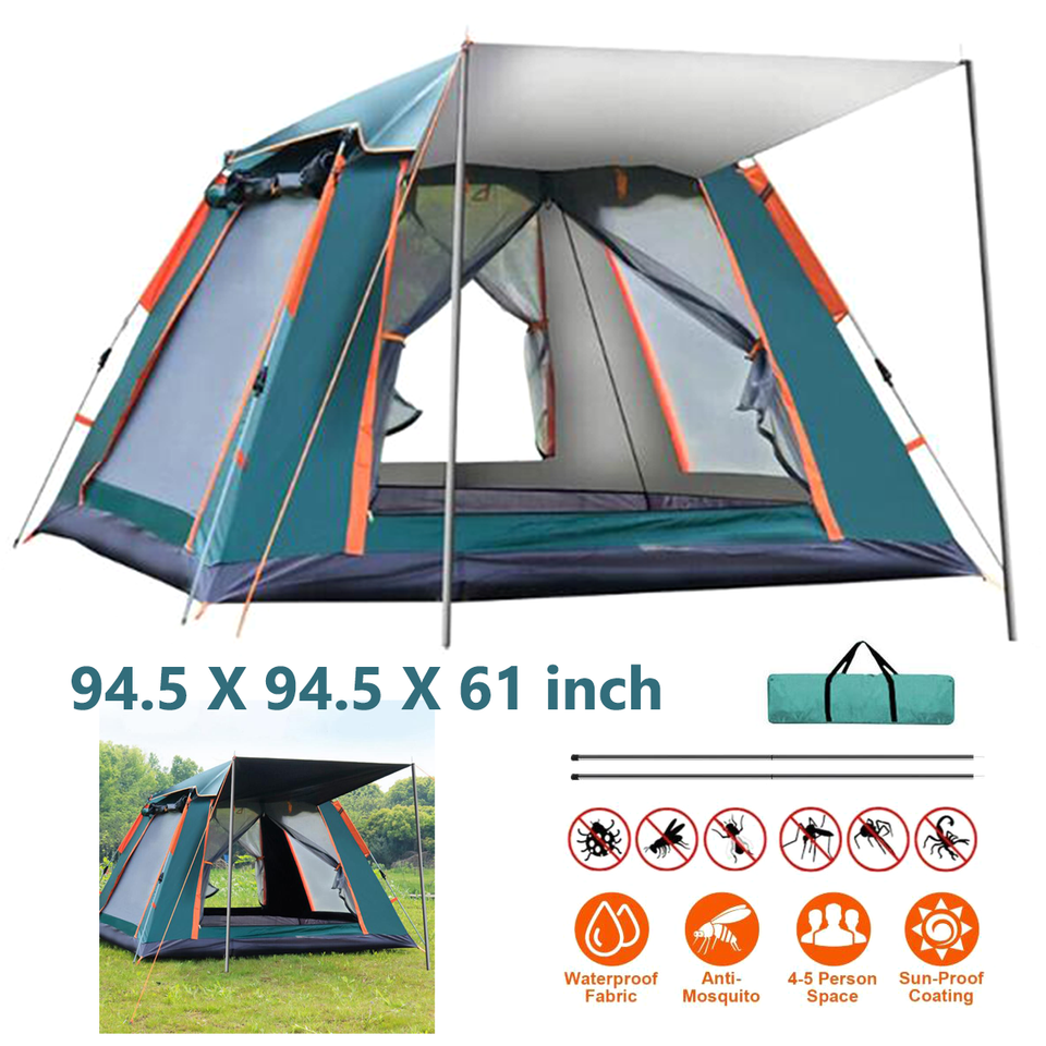Pop Up Tents for Camping Tents Family Tent 3-4 Person Waterproof Cabin ...