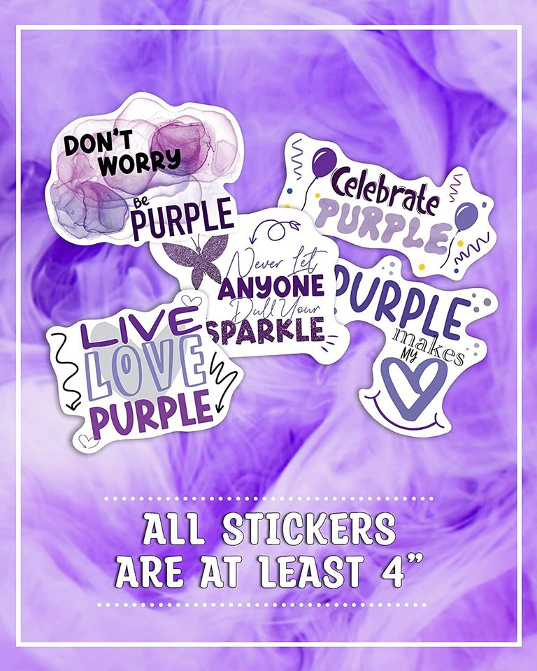 Purple Stickers, Ten Vinyl Stickers Supporting Purple, Great Purple ...