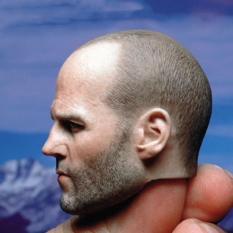 1/6 Scale Jason Statham Man Head Sculpt Fit 12" Hot Toys Male Body ...