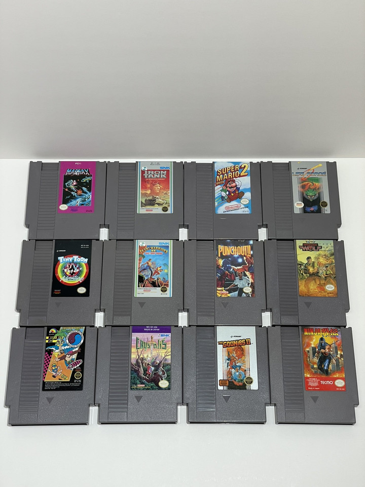 Nintendo Game Lot (Nintendo, Nes) 12 Game Bundle POLISHED PINS CLEANED ...
