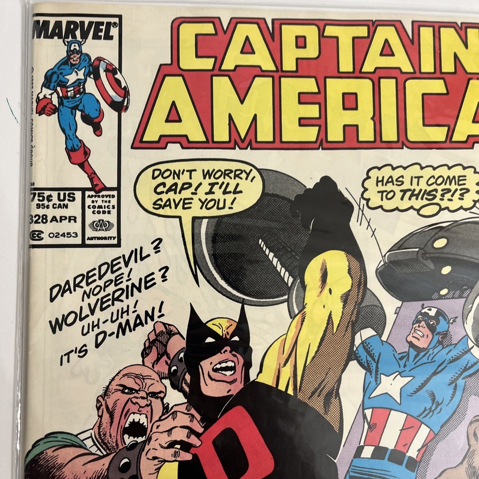 Captain America #328 Newsstand - Origin & 1st app Demolition Man | eBay UK