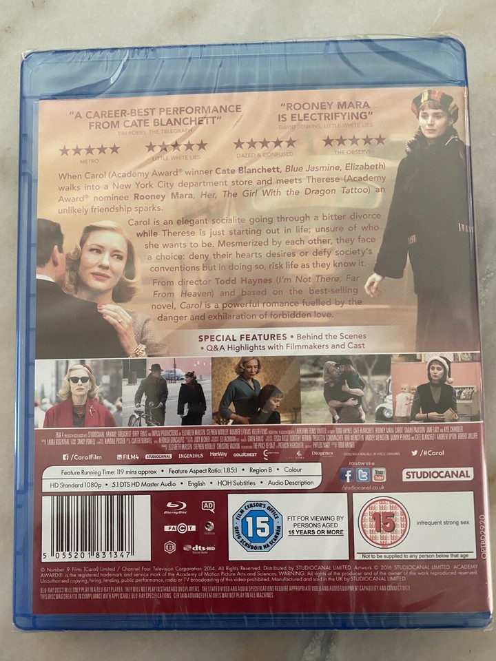 Carol (Studio Canal, Blu-ray) NEW 13132630274 | eBay