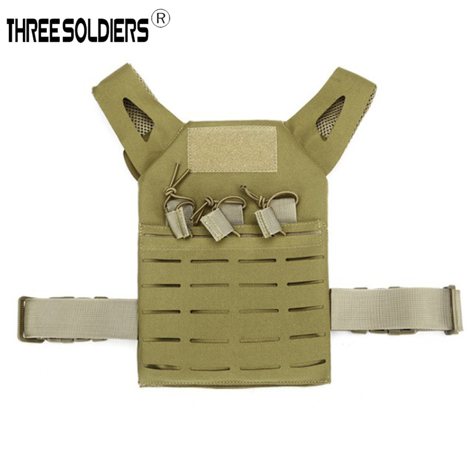 Outdoor CS Tactical Molle Protective Vest for Kids Airsoft Combat Plate ...