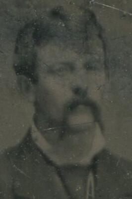 MAN WITH DROOPY MUSTACHE. STANDING POSE. TINTYPE. | eBay