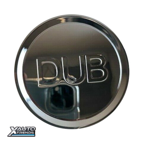 DUB Chrome Wheel Center Hub Cap 2-11/16"OD 9/16"H Snap-In Closed-End ...