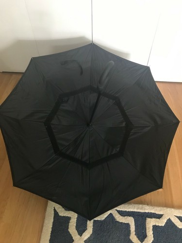 New Black QVC Reversible Collapsible Umbrella with Carrying Bag with ...