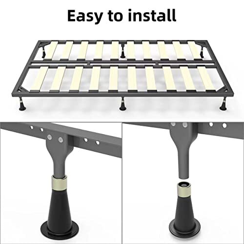 KOHOME 6Pcs Bed Frame Feet,Bed Frame Feet for Replace Wheels,Risers for ...